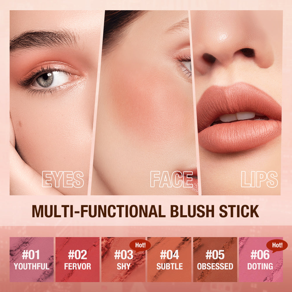 O.TWO.O Blush Stick Cream Blusher 6Colors Blendable Waterproof ...