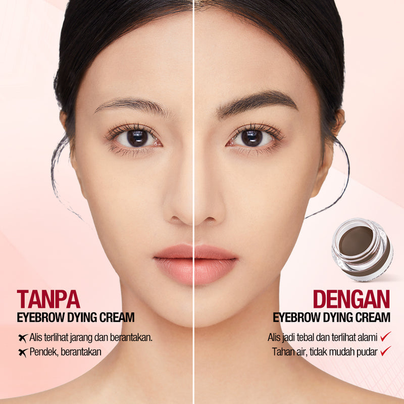 O.TWO.O Waterproof Eyebrow Cream & Powder Gel Pomade with Eyebrow Brush ...